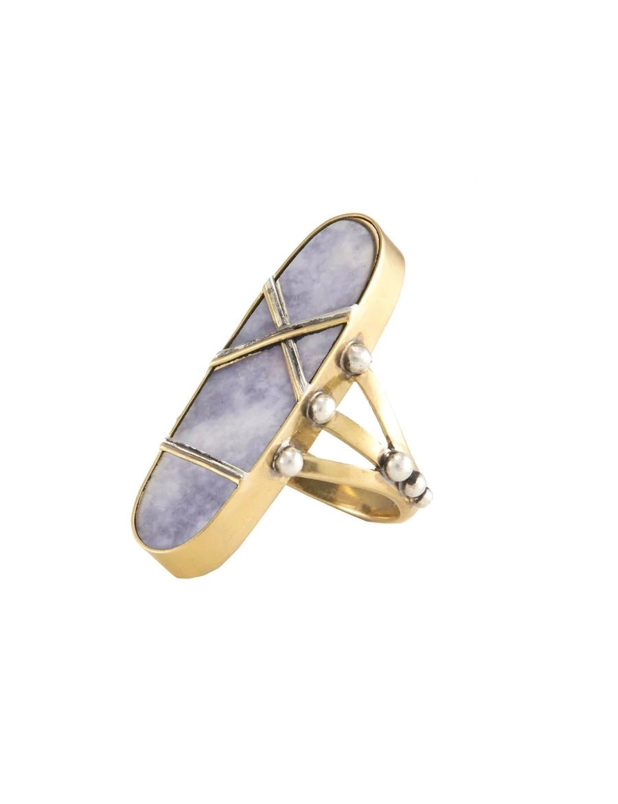 SHIBARI RING MAYAN JADE - PURPLE – Burning Torch Online Boutique