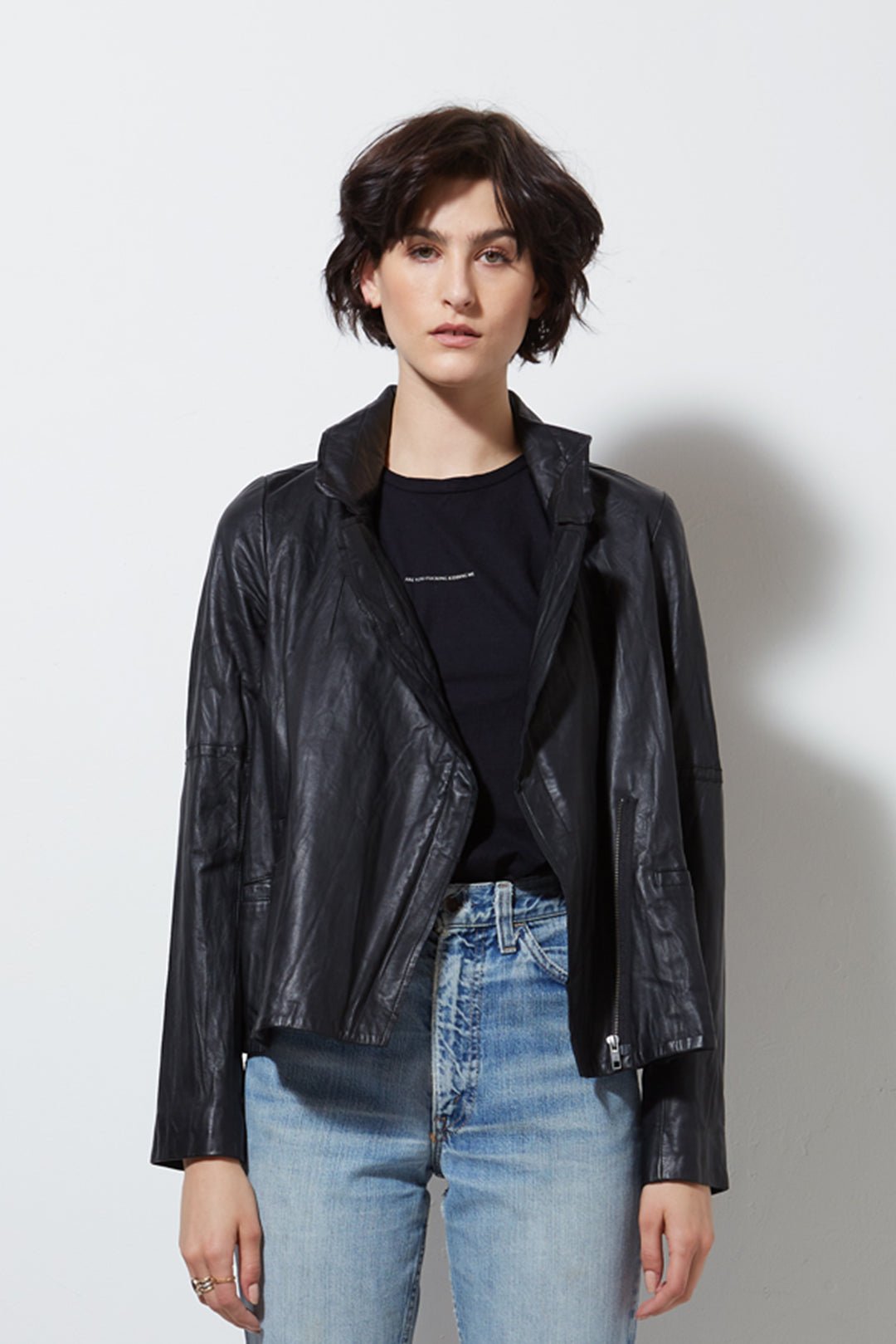 LEATHER SWING MOTO SAMPLE, BLACK – Burning Torch Online Boutique