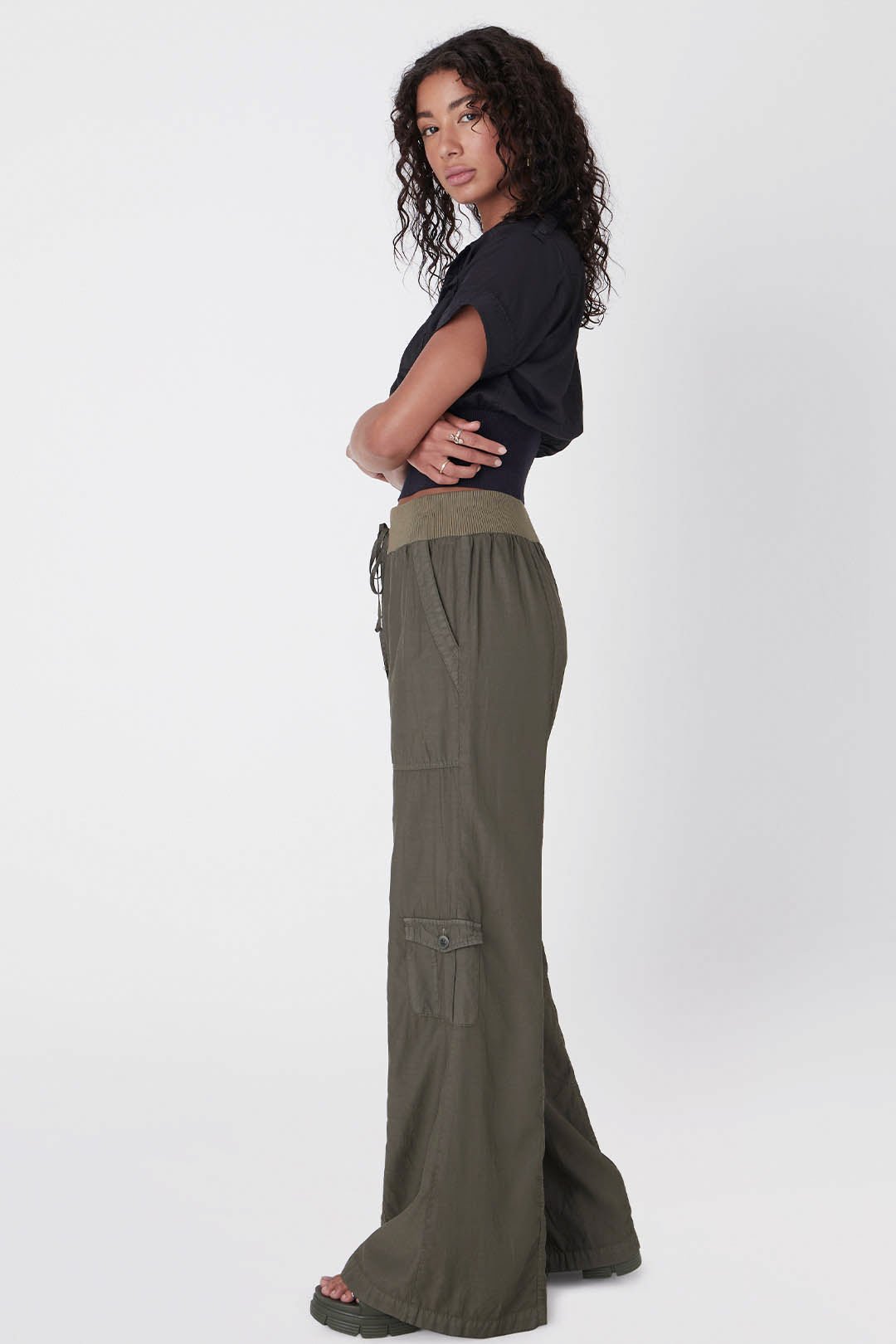 SERENGETI WIDE LEG CARGO PANT, ARMY, SAMPLE – Burning Torch Online Boutique