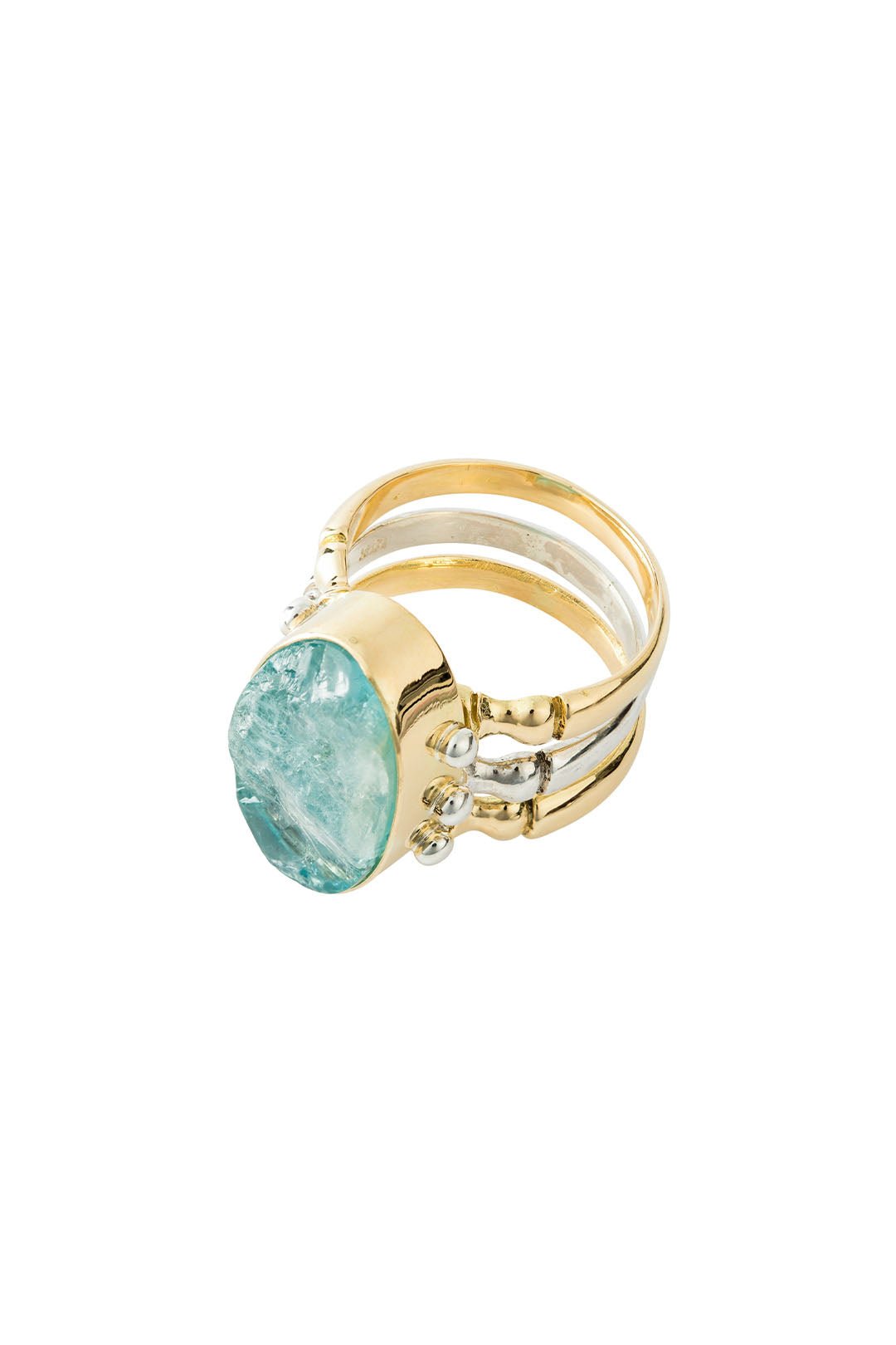 TRIAD RING 18KT GOLD AQUAMARINE – Burning Torch Online Boutique