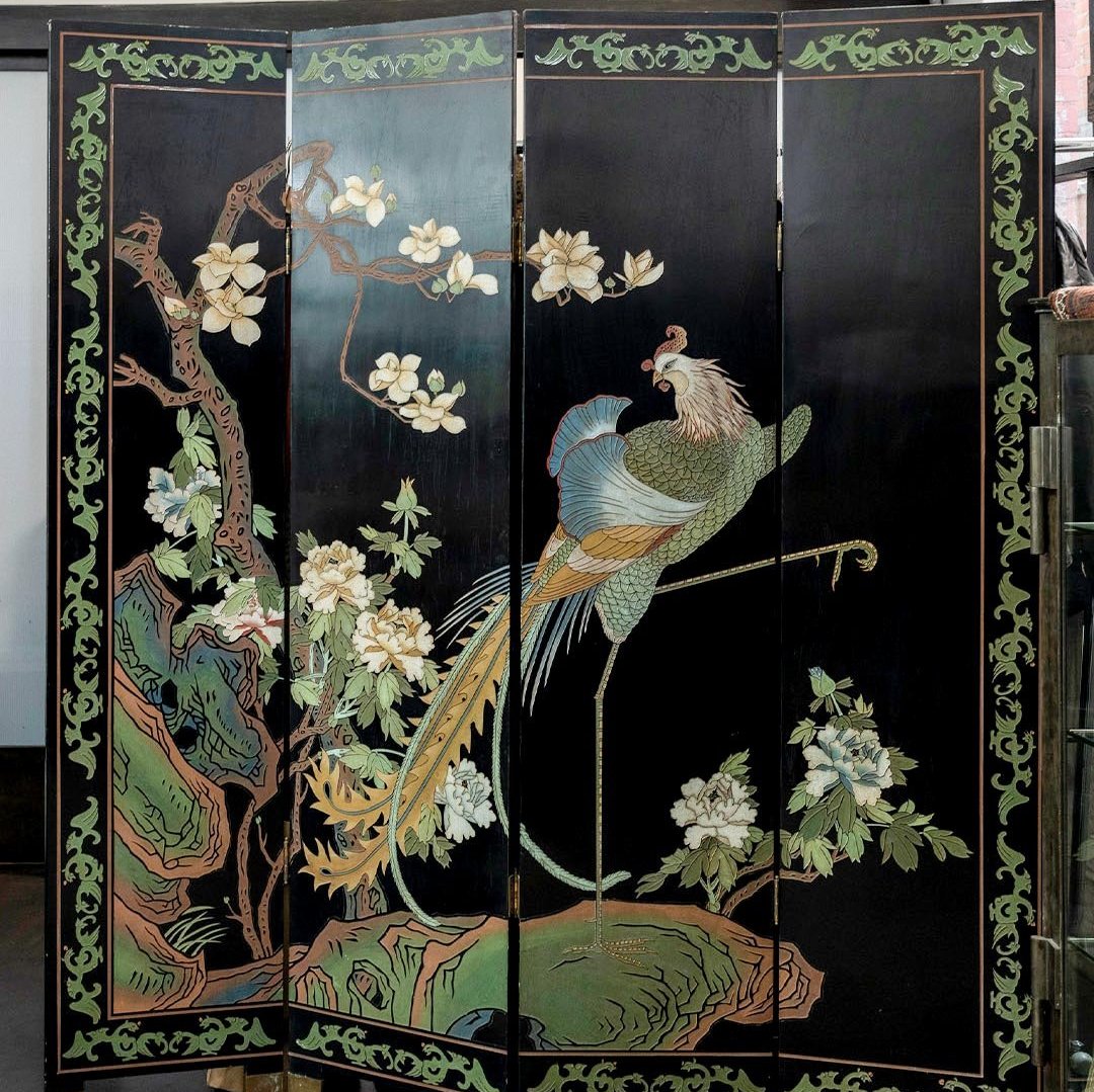 VINTAGE CHINESE SCREEN – Burning Torch Online Boutique